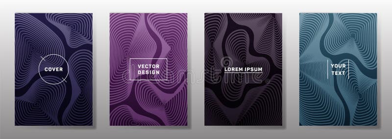 Fluid Curve Shapes Geometric Lines Patterns. Stock Vector ...