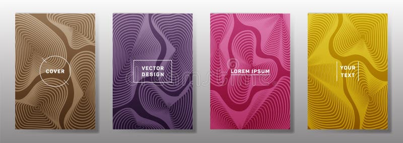 Fluid Curve Shapes Geometric Lines Patterns. Stock Vector ...