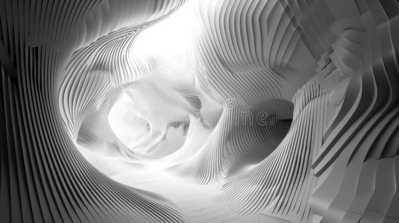 Fluid Curves and Straight Lines Intertwine To Create a Geometric ...