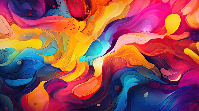 Lively Psychedelic Color Play Stock Illustration - Illustration of loop ...