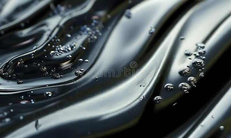 Fluid, Dark, Reflective Surface with Subtle Ripples and Particles Stock ...