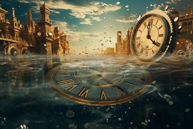 Fluid dimension of time stock photo. Image of dissolution - 301055694