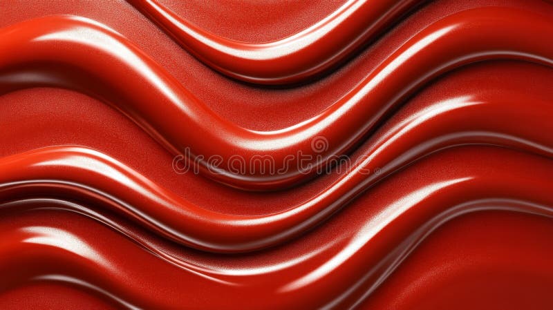 Fluid Dynamic Waves Abstract Background, Red Monochrome Tones Soft ...