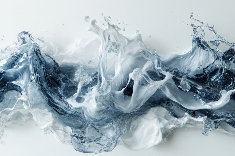 Fluid Dynamics, Beautiful Swirling Water Patterns Captured on White ...