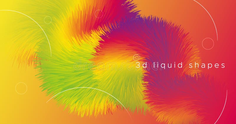 Fluid Dynamics. 3d Design. Gradient Concept. Stock Illustration ...
