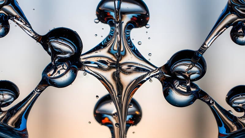 Fluid Dynamics Experiment Lab Scientific Image Abstract Close-up Water ...