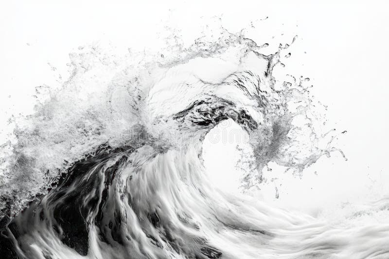 Fluid Dynamics, Fascinating Swirling Water Splash Patterns Against a ...