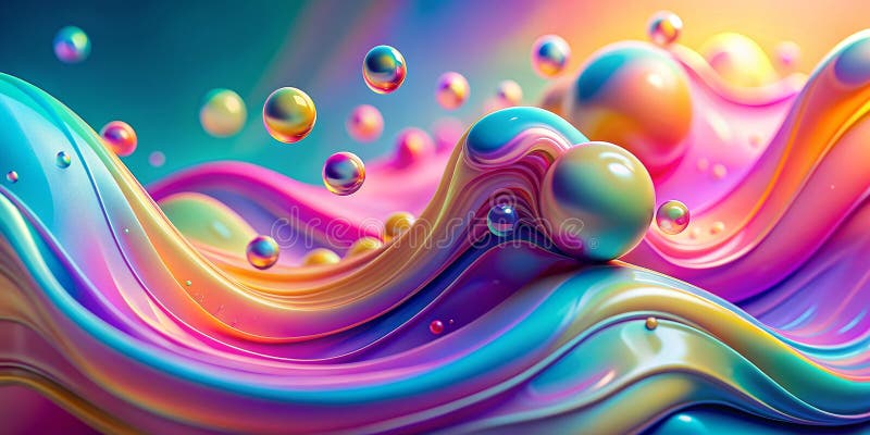 Fluid Dynamics the Flow of Soft Color Gradients AI Generative Stock ...