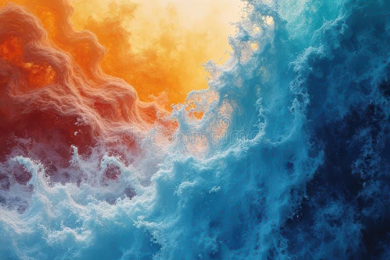 Fluid Dynamics and Colors of Nature Stock Illustration - Illustration ...