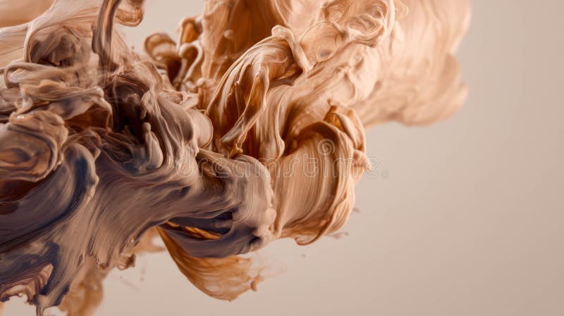 Fluid Dynamics of Color Blending in Abstract Art Creation Concept Stock ...