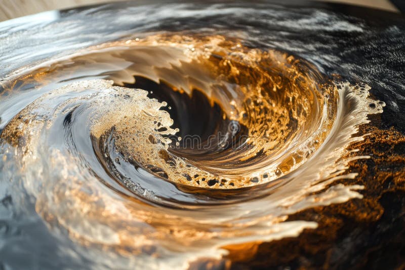Fluid Dynamics, Swirling Water Splashes Create Intricate Patterns ...