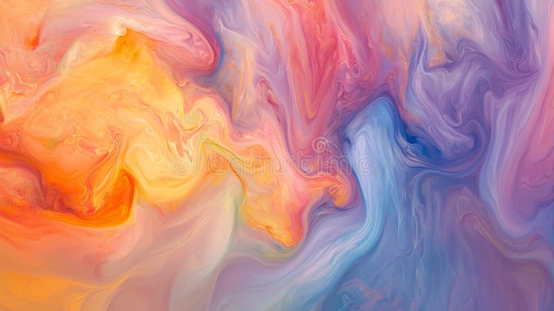 Fluid Dynamics and Vibrant Colors Blend Seamlessly in this Abstract ...