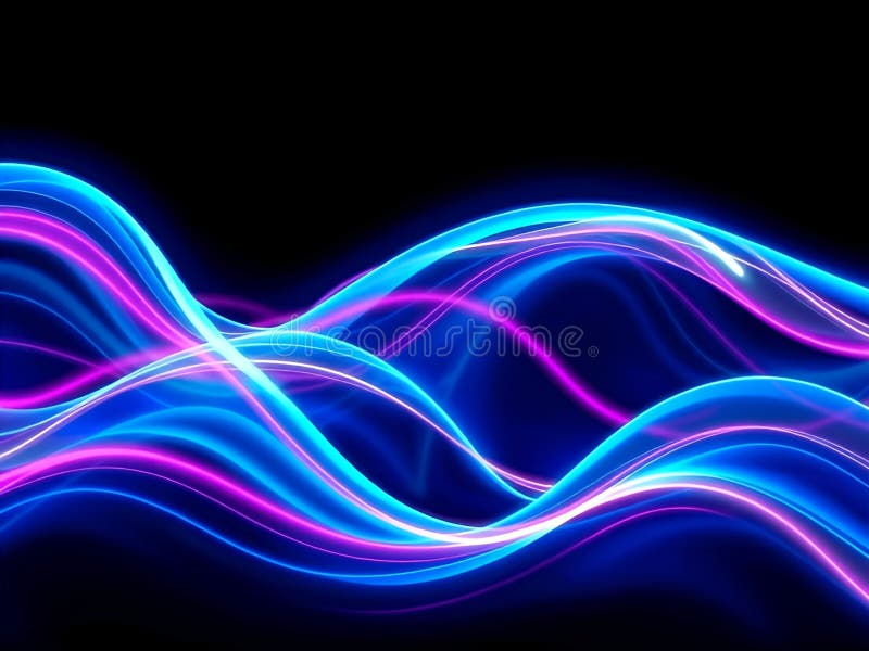 Harmony in Motion: Vibrant Waves. Fluid Dynamics: Waves of Color Stock ...