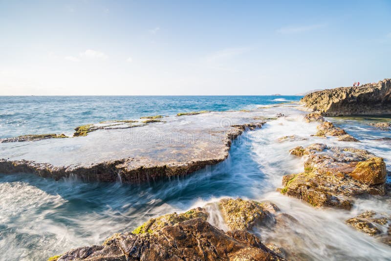 Waves on the Rocks in the Center of Vietnam Stock Photo - Image of ...