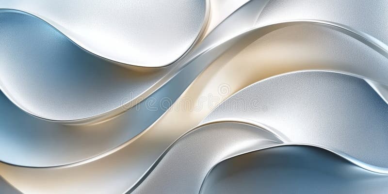 Fluid Elegance Delicate Waves in Silver Tones, Abstract Dynamic Flowing ...