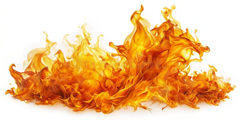 Fluid Fire Abstract Orange Flame Composition Stock Illustration ...