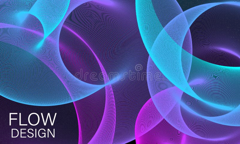 Fluid Flow. Abstract 3d Shape. Flow Wave. Vector. Stock Vector ...
