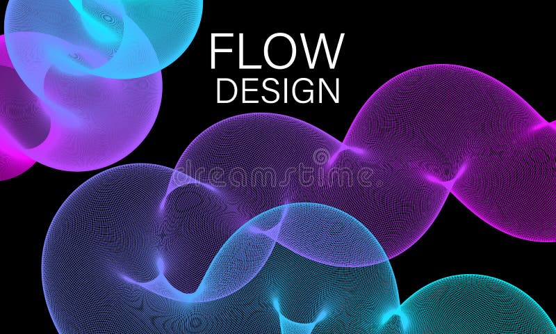 Fluid Flow. Abstract 3d Shape. Flow Wave. Vector. Stock Vector ...