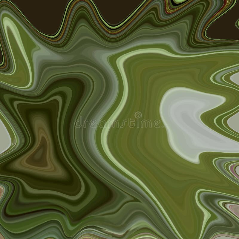 Fluid Flow Green Gray Wavy Abstract Background Stock Vector ...