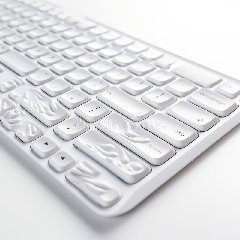 Fluid Formation: a Photorealistic White Keyboard with Minimalistic ...