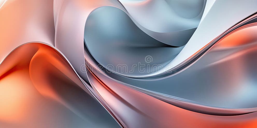 Fluid Forms: a Dynamic Abstract of Intertwining Curves in Shades of ...