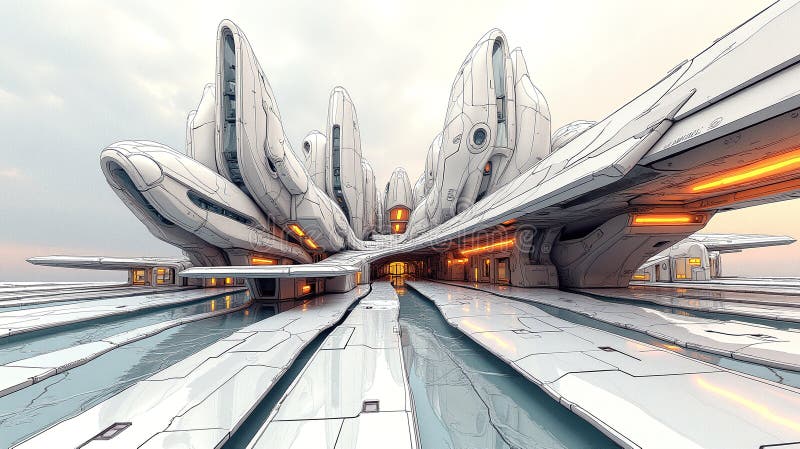 Fluid Forms: the Evolution of Abstract Architecture Stock Illustration ...