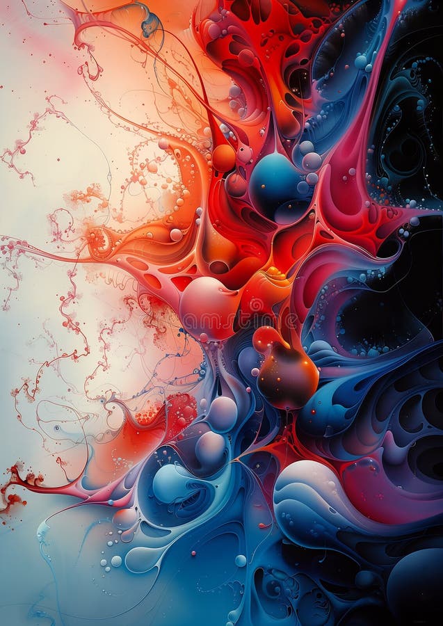 Fluid Fractals: the Mesmerizing World of Abstract Tech Screens Stock ...