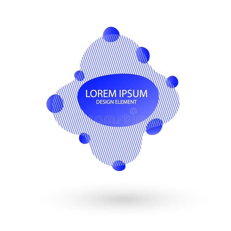 Fluid Frame Isolated on White Background. Set of Abstract Liquid Shapes ...