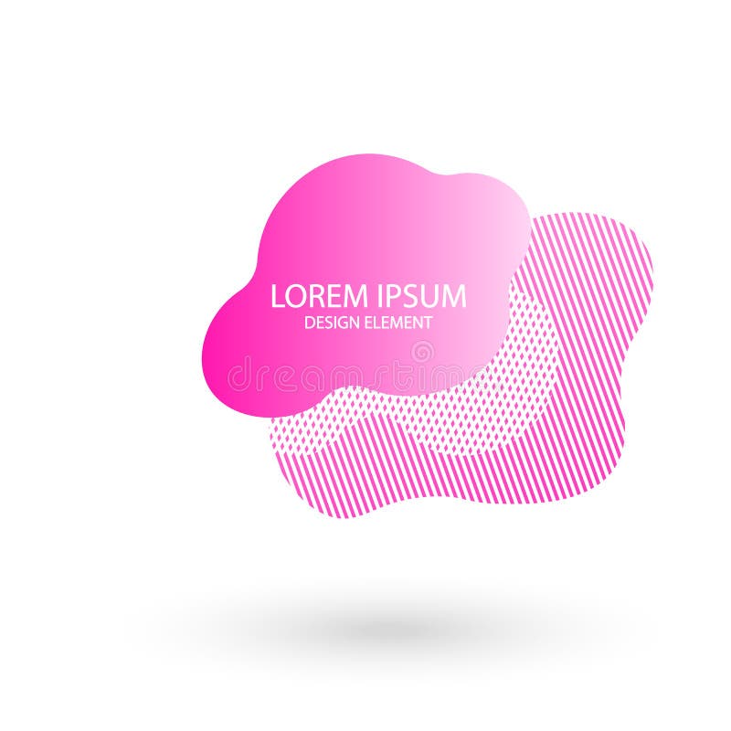 Fluid Frame Isolated on White Background. Set of Abstract Liquid Shapes ...