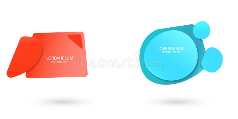 Fluid Frame Isolated on White Background. Set of Abstract Liquid Shapes ...