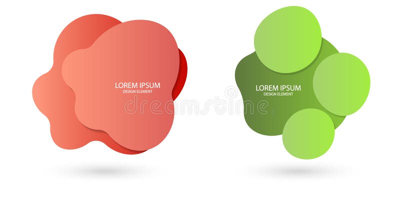 Fluid Frame Isolated on White Background. Set of Abstract Liquid Shapes ...