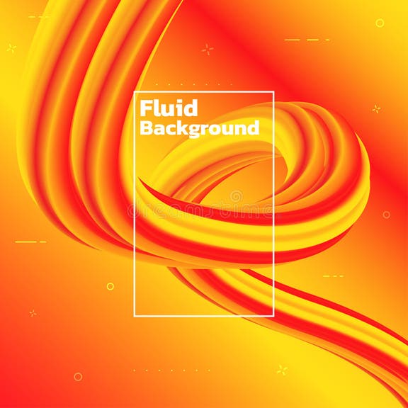 Fluid Gradient Background. Object Red To Yellow Gradient. Stock Vector ...