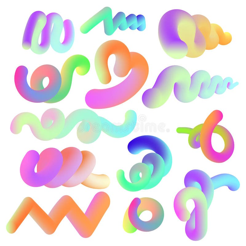 Fluid Gradient Blend Curve.Smooth Abstract Shapes with Vibrant ...
