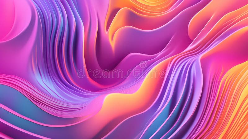 Fluid Gradient Waves a Vibrant Cascade of Color and Form in a ...