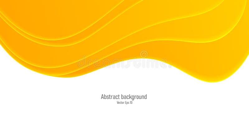 Fluid Graphic Element, Yellow Vivid Paint Stain, Abstract Composition ...