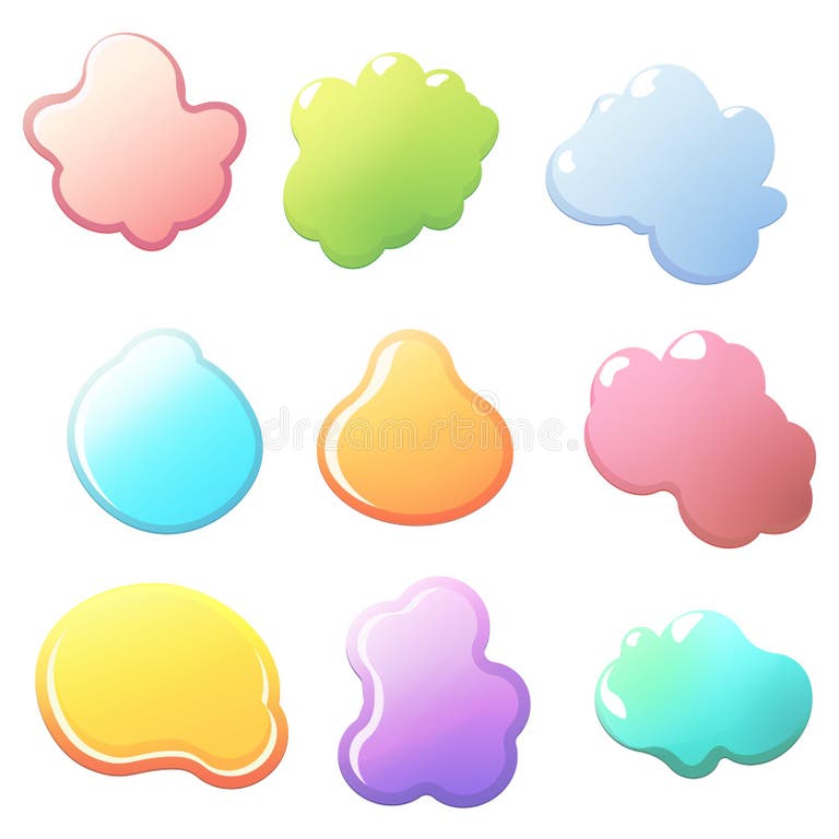 Fluid Graphic Shape Element Design Vector Background or Liquid Gradient ...