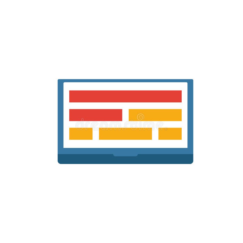 Fluid Grid Icon. Simple Flat Element from Design Ui and Ux Collection ...