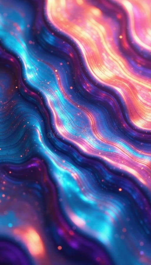 Fluid Holographic Rainbow Swirls, Glossy Iridescent Pattern , Dynamic ...