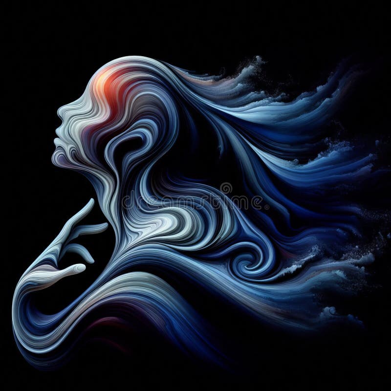 Fluid Identity a Figure Whose Form is Constantly Shifting and Ch Stock ...