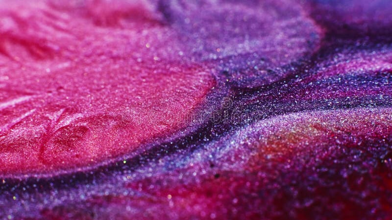Fluid Inks Purple Glitter Background Green Pink Stock Footage - Video ...