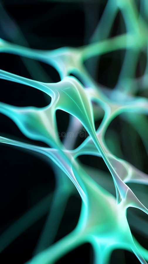 Fluid, Interconnected Structures in a Web-like Pattern. these Strands are Translucent Stock ...