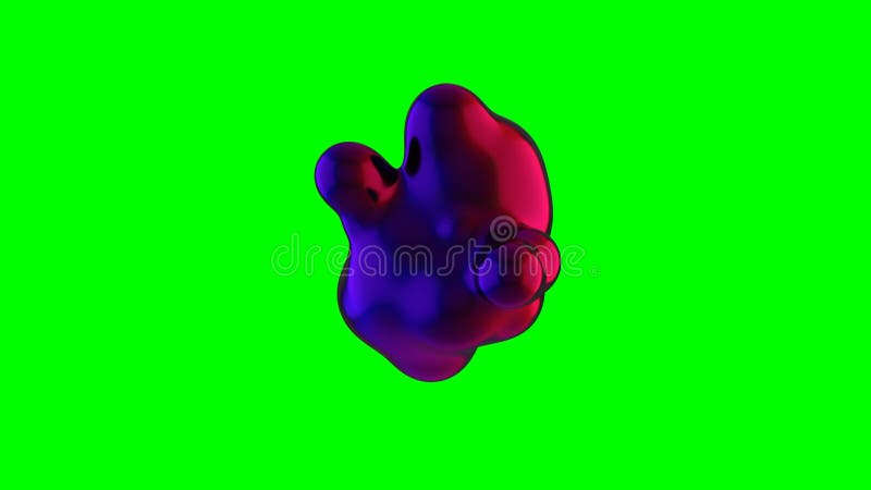 Fluid Iridescent Liquid Blob, Metaball Morph. Scattering, Merging and ...