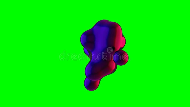 Fluid Iridescent Liquid Blob, Metaball Morph. Scattering, Merging and ...