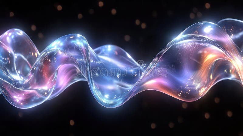 A Fluid, Iridescent Wave of Light and Color, Resembling a Dynamic ...