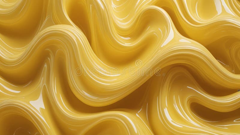 Fluid Lemon Yellow Translucent Wave Pattern Stock Illustration ...