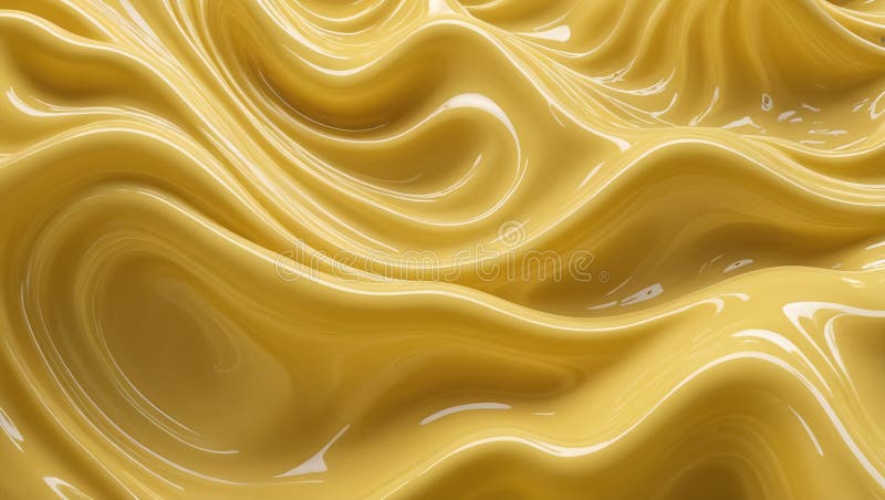 Fluid Lemon Yellow Translucent Wave Pattern Stock Illustration ...