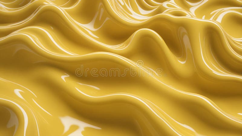 Fluid Lemon Yellow Translucent Wave Pattern Stock Illustration ...