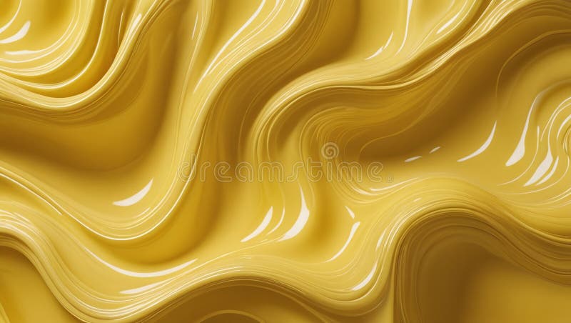 Fluid Lemon Yellow Translucent Wave Pattern Stock Illustration ...