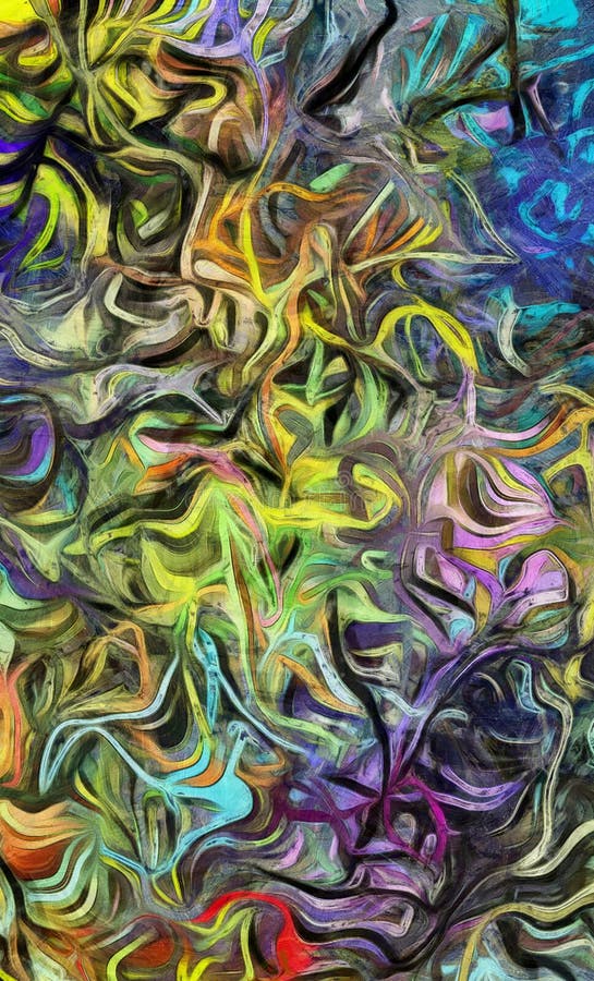 Fluid Lines of Color Movement Stock Illustration - Illustration of ...