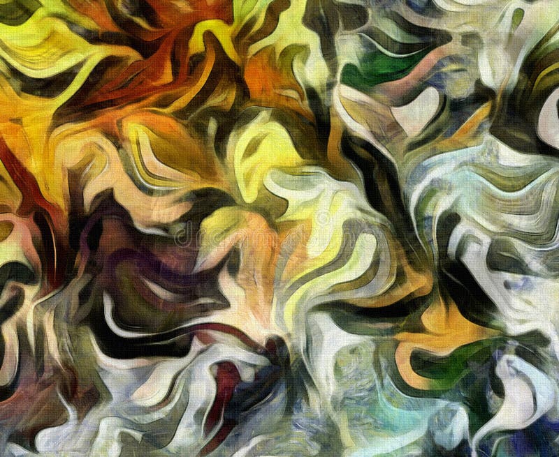 Fluid Lines of Color Movement Stock Illustration - Illustration of ...